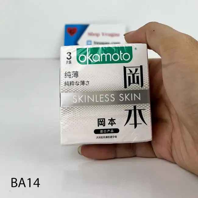 Bao cao su Nhật Okamoto Skinless Skin Purity hộp 3 cái